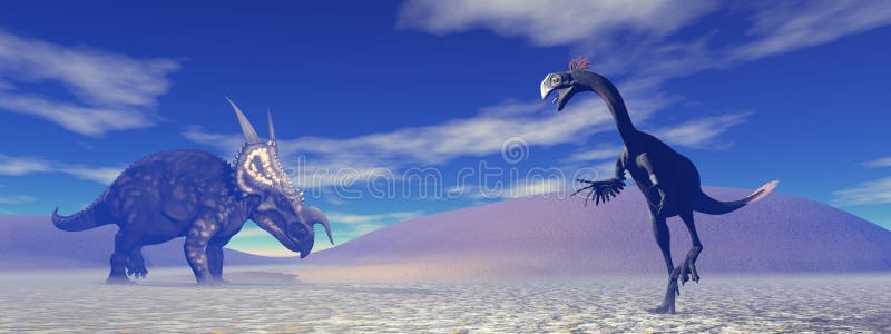 Two dinosaurs stock illustration. Illustration of dinosauria - 32026435