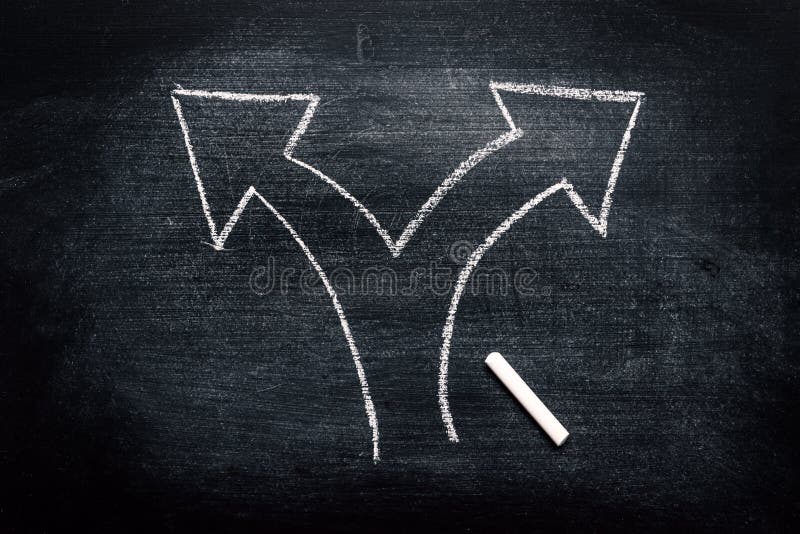 Two Direction Arrows As Concept of Choice and Making Decision Stock ...