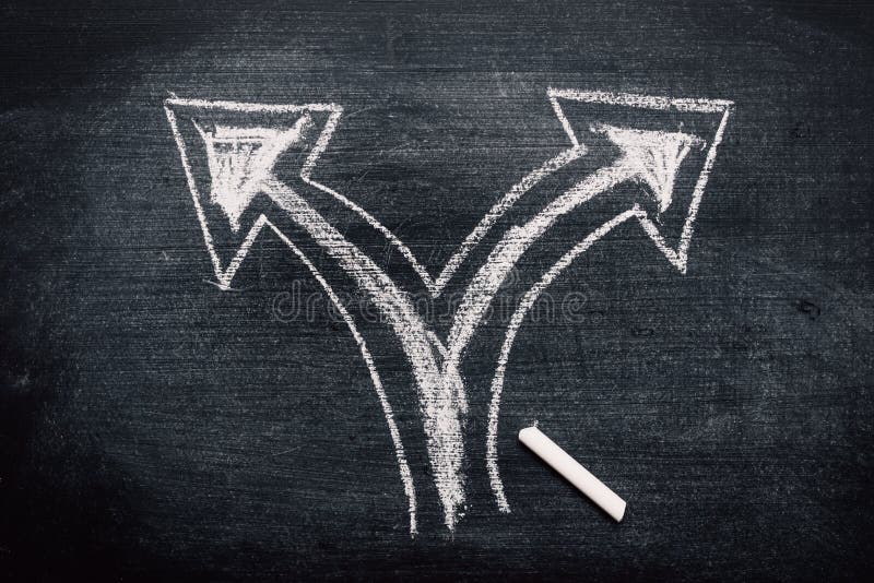 Two Direction Arrows As Concept of Choice and Making Decision Stock ...