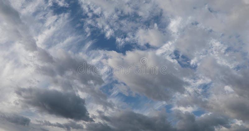 Two Direction Moving Clouds on Two Layers in the Cold Morning Autumn ...