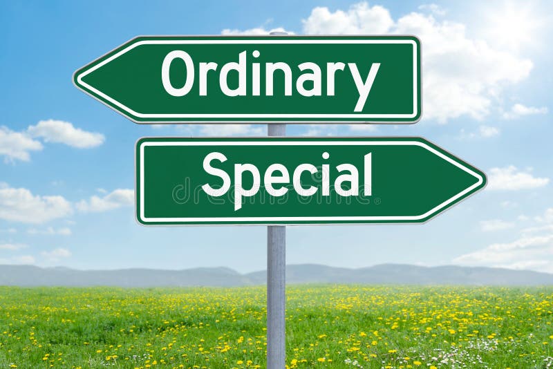 Ordinary or Special stock image. Image of direction - 348953745