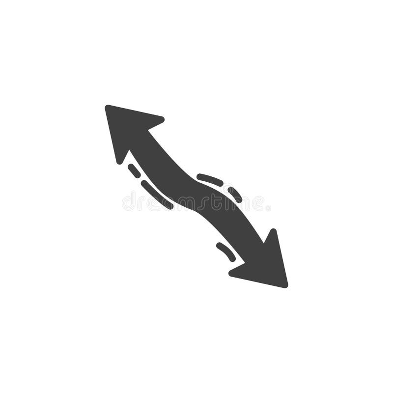 Two Directional Arrow Vector Icon Stock Vector - Illustration of design ...