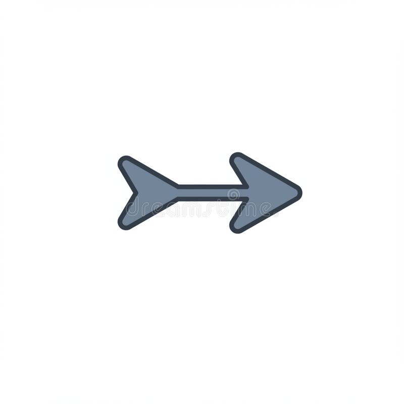 A Two-directional Gray Arrow Icon is Centered on a White Background ...