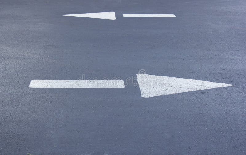 Arrows on the road stock photo. Image of architecture - 16290186