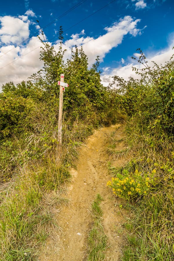 Two directions dirt path stock photo. Image of italy - 63146868