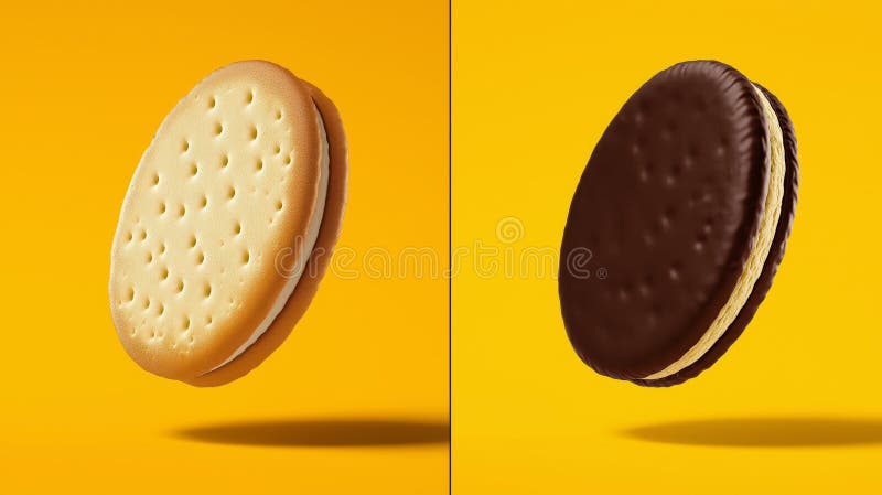 Delicious Cookie Varieties on Vibrant Yellow Background Highlight ...