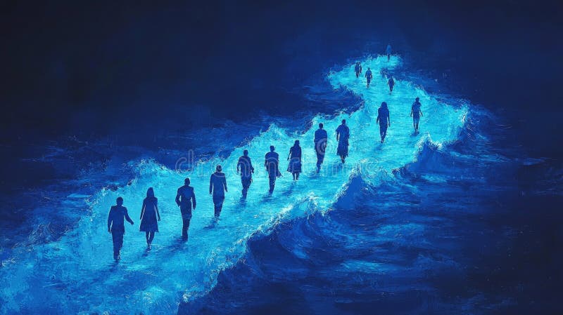 Two Diverging Paths Visualize Contrasting Life Choices. One Path is ...