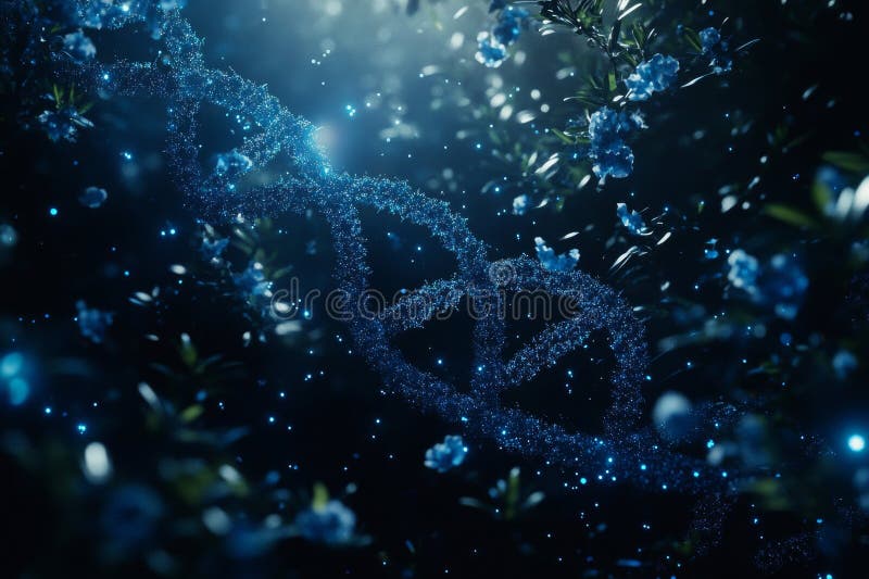 Two DNA Strands, As Viewed Microscopically, are Intertwined in a Double ...