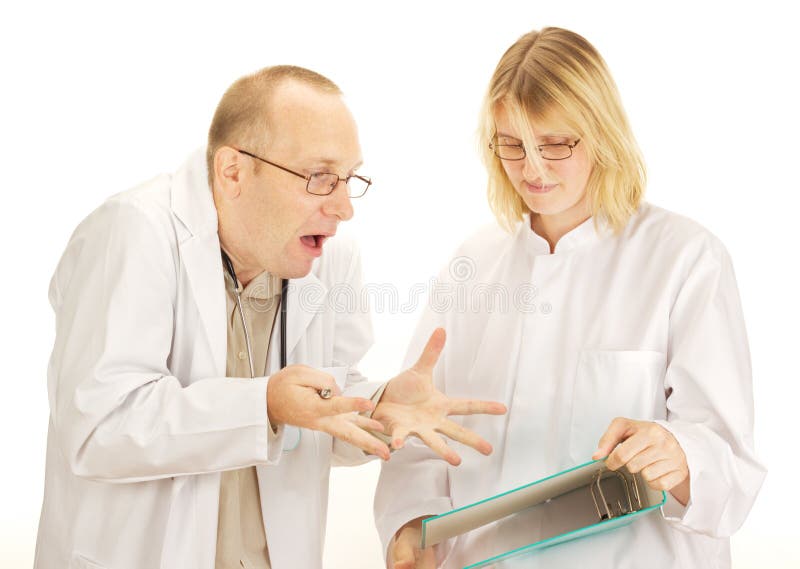 Two doctors arguing stock photo. Image of care, deputy - 26554426