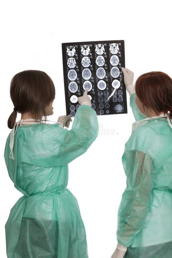 Two doctors checking MR stock photo. Image of radiogram - 17156200