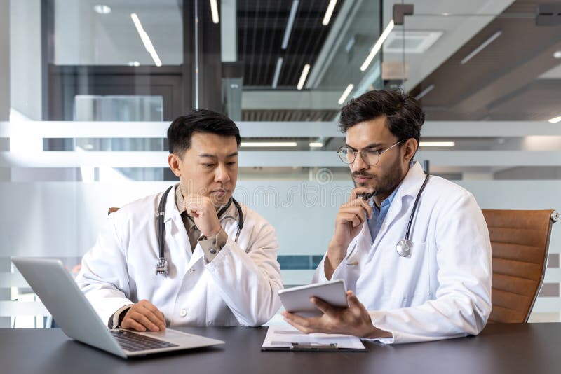 Joyful Successful Businessman Watching in Web Camera, Smiling Man Talking with Colleagues ...