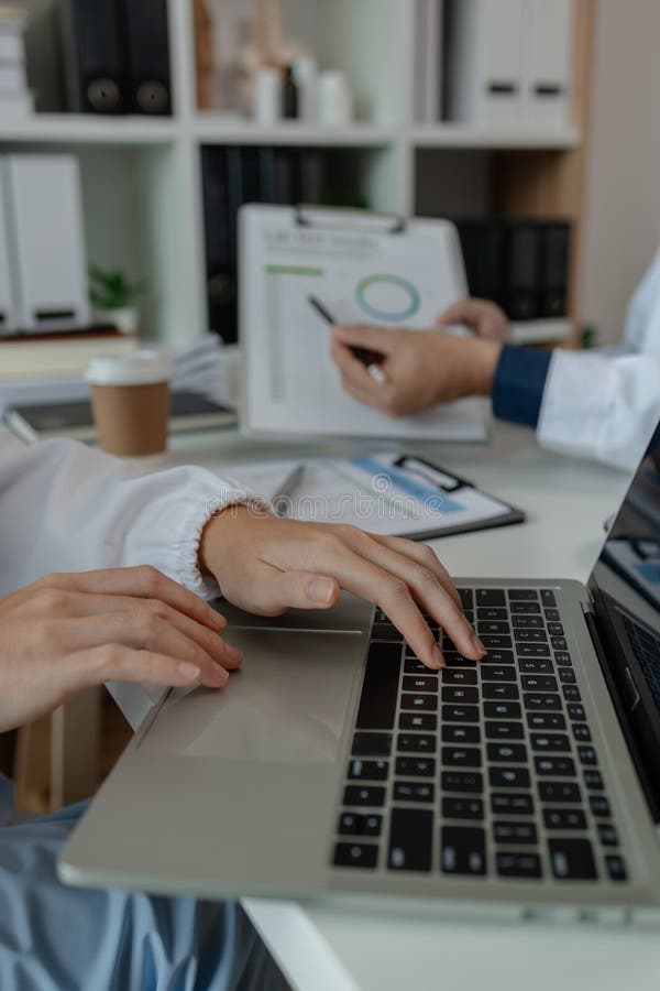 Two Doctors Sat in a Private Office at the Hospital Discussing and ...