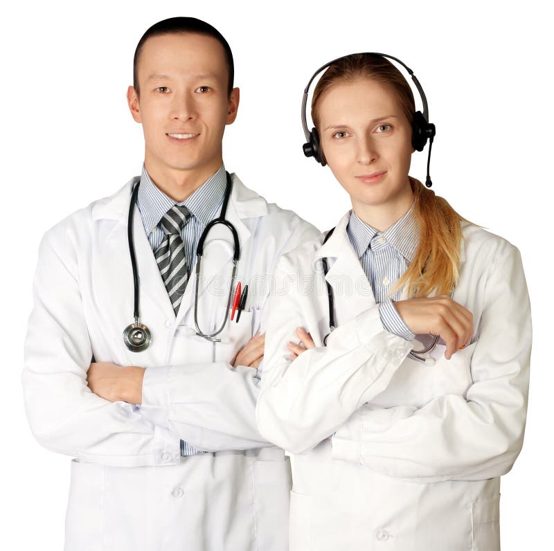 Two Doctors Smiles Camera Stock Photos - Free & Royalty-Free Stock ...