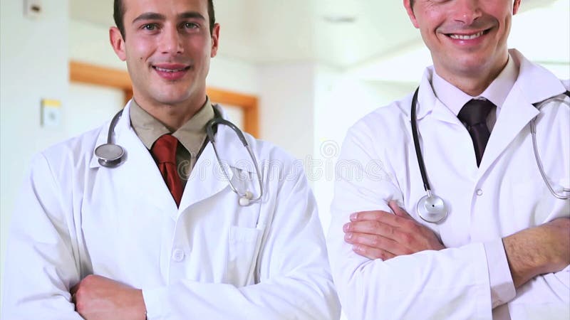 Two doctors standing stock video. Video of specialist - 43152577