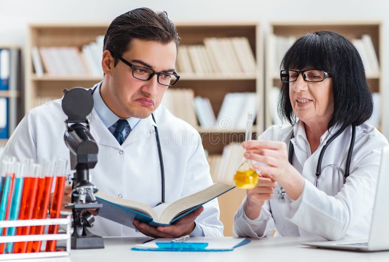 Two Doctors Working in the Lab Stock Image - Image of laboratory ...