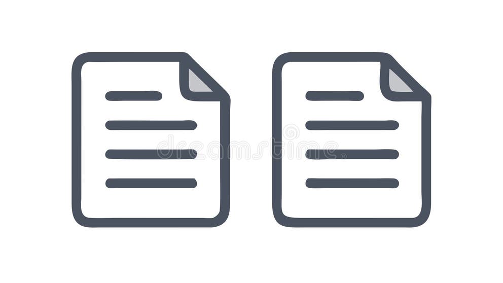 Two Documents Stacked Icon, Files Archive, Vector Design Generative AI ...