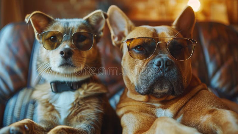 Two Dogs and a Cat Sitting in a Car Stock Photo - Image of journey ...