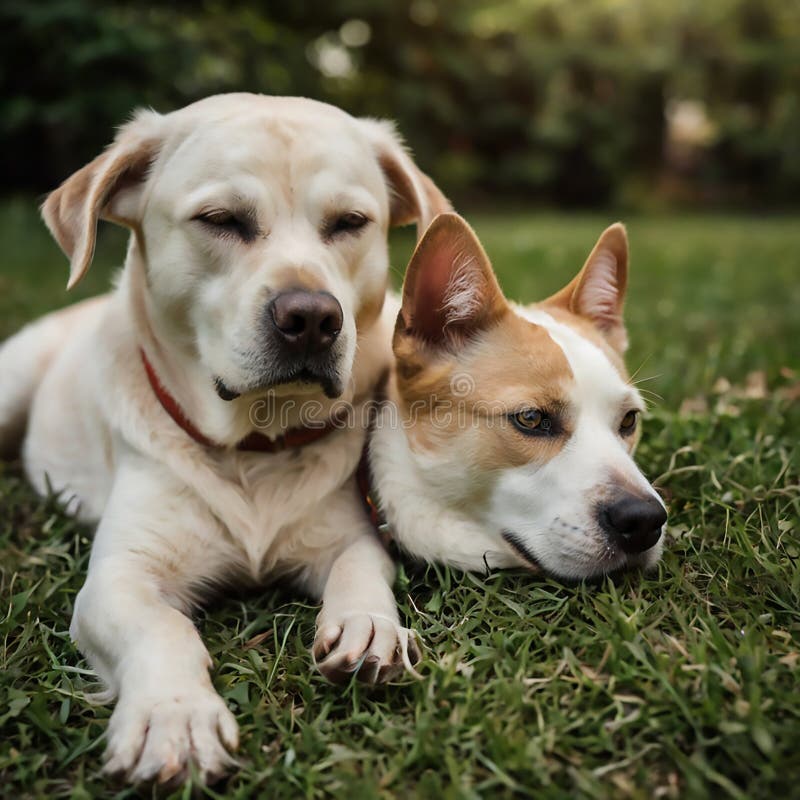 Dogs together with love stock illustration. Illustration of adorable ...