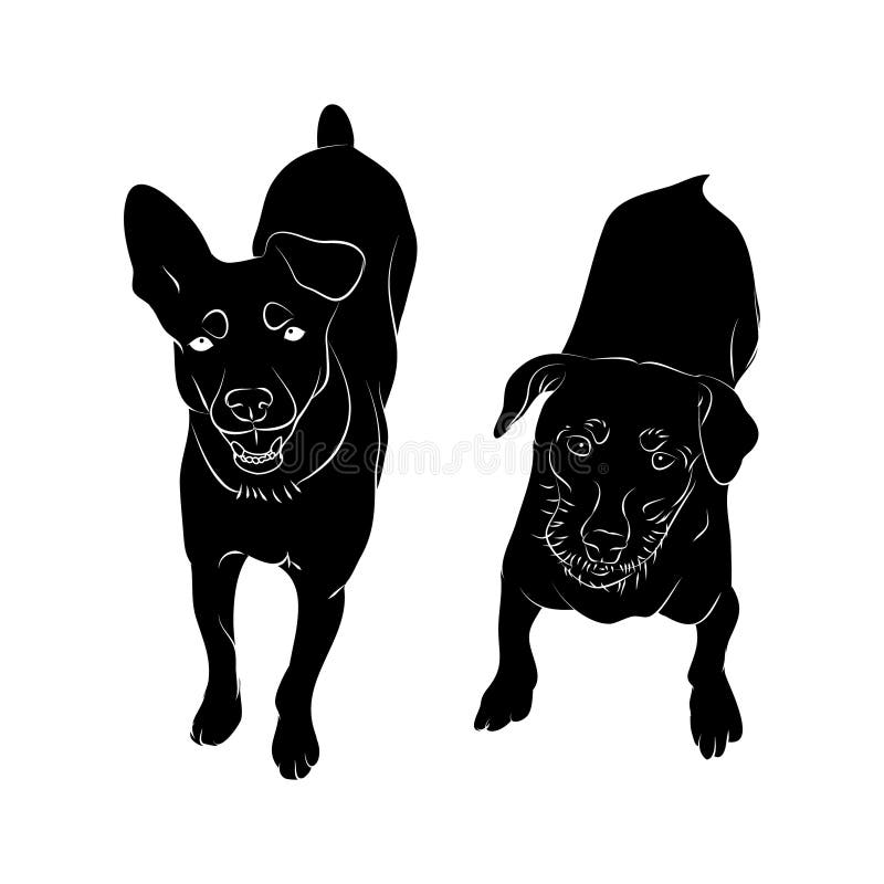Cartoon Vector Dog Puppy Top View Stock Illustrations – 162 Cartoon ...