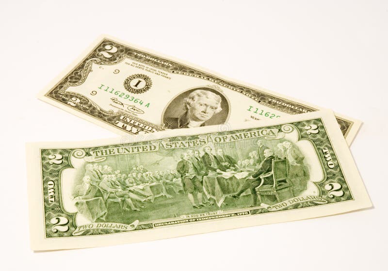 Two-dollar bill stock image. Image of banking, currency - 5232527