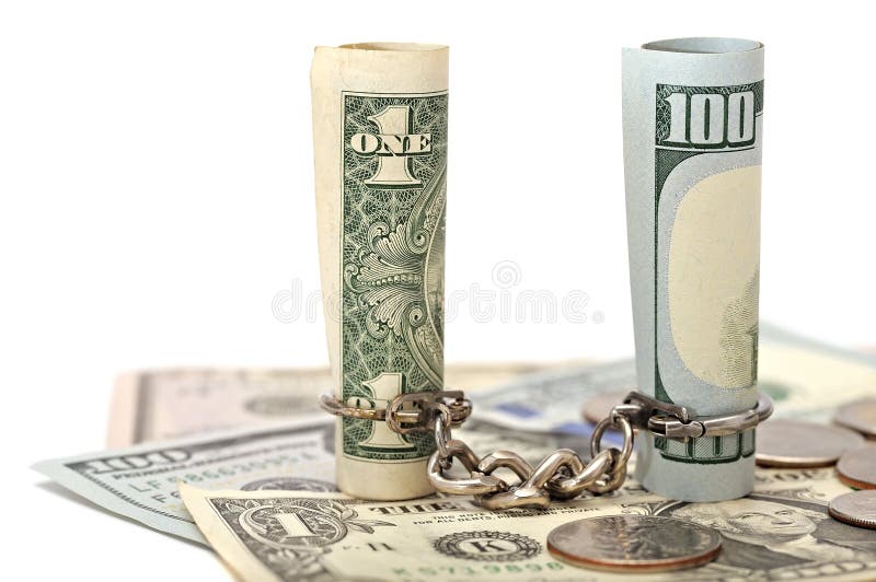 Two Dollar Bills Related Chain Stock Image - Image of bill, ornate ...