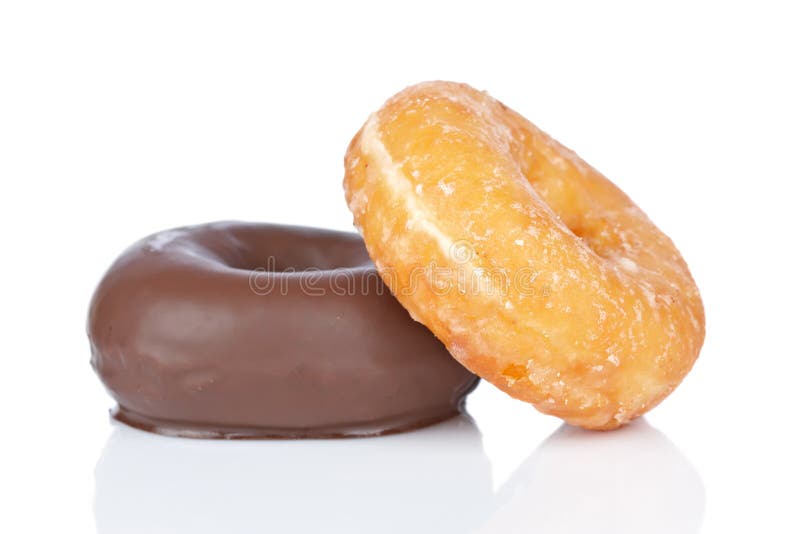 Two donuts stock image. Image of diet, baked, cream, cutout - 14671715