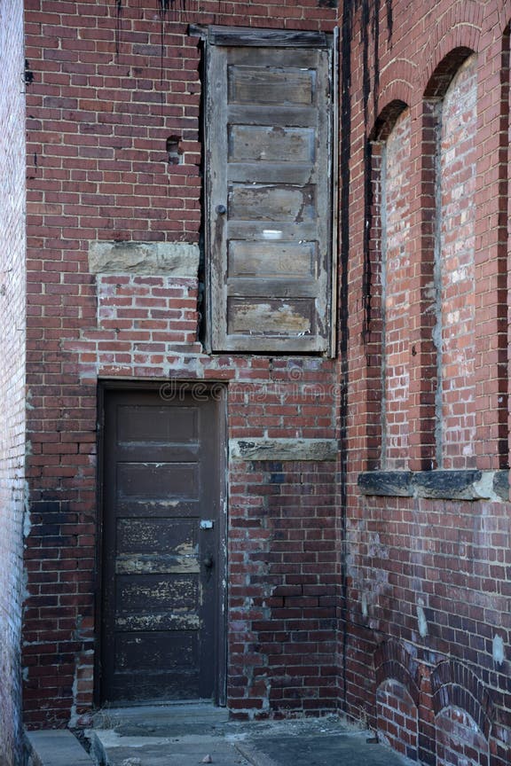 Two doors stock image. Image of building, brick, portal - 54044617