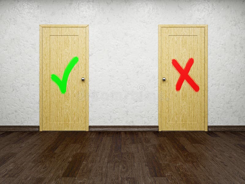 Two doors stock illustration. Illustration of design - 32017296