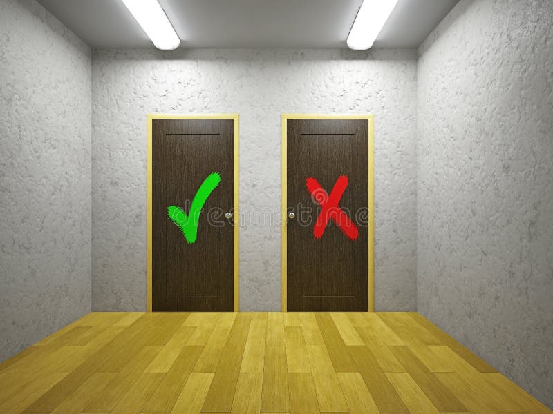 Two doors stock illustration. Illustration of design - 32017296