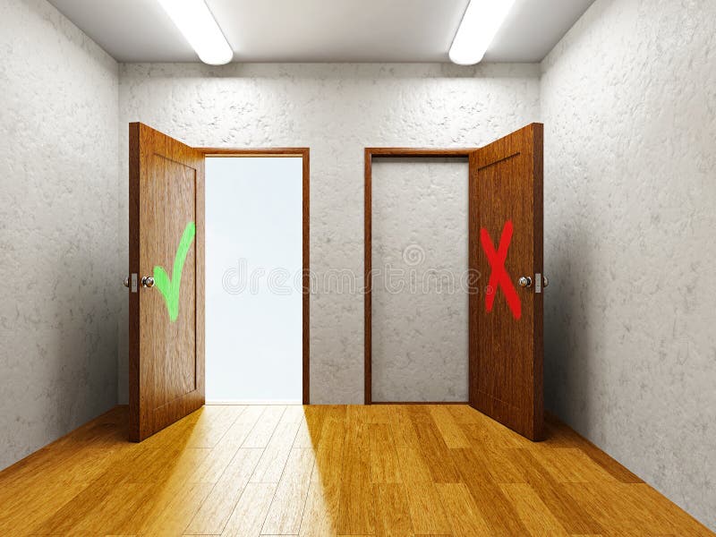 Two doors stock illustration. Illustration of architecture - 32018003