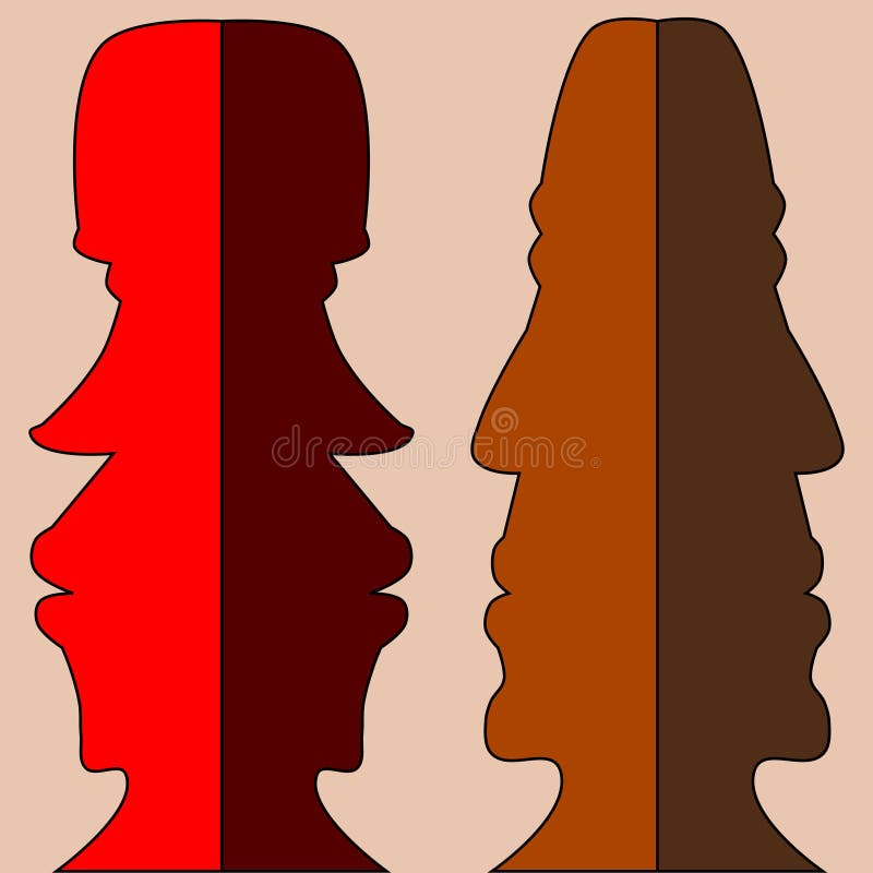 Two double profiles stock illustration. Illustration of meaning - 41730970