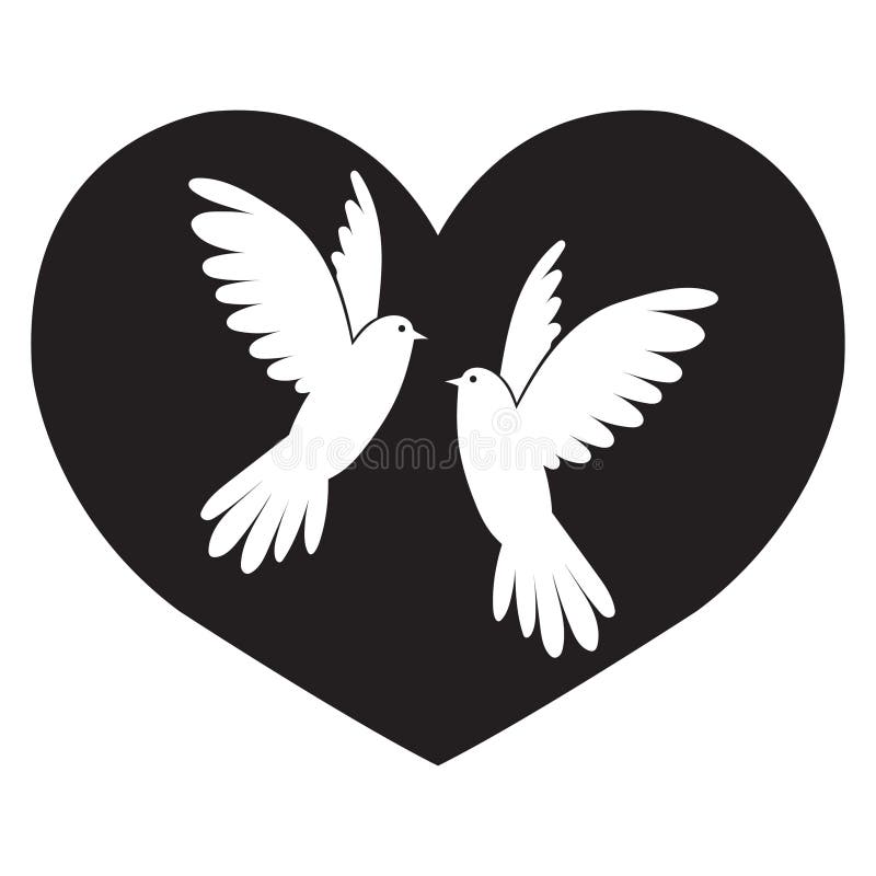 Two Doves. Vector Illustration Decorative Design Stock Vector ...