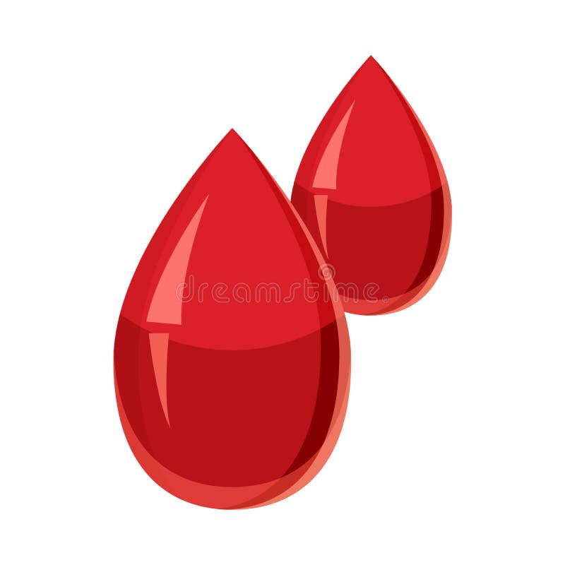 Two Drops of Blood Icon, Cartoon Style Stock Vector - Illustration of ...