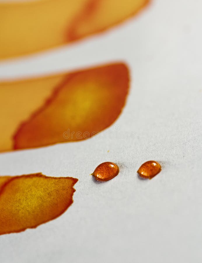 Two Drops of Color Tinted Water Stock Photo - Image of element, dirty ...