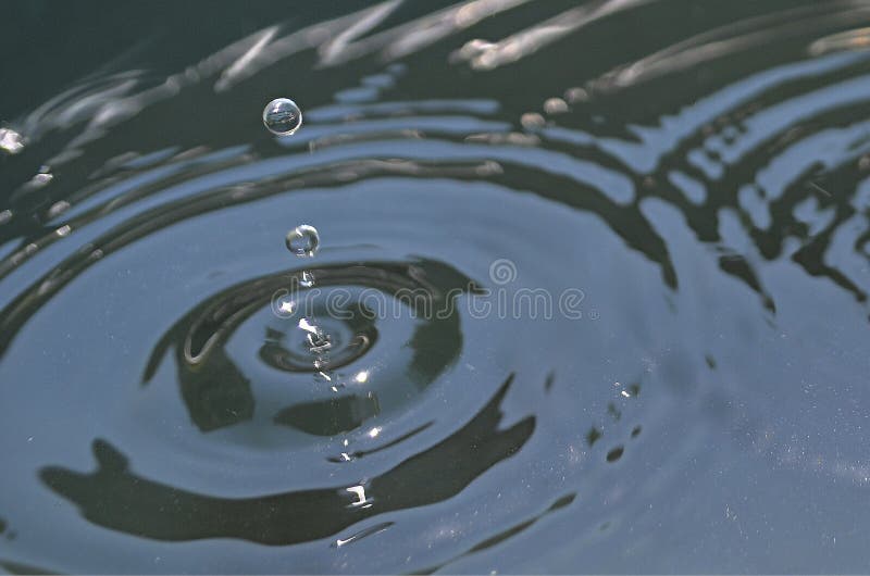 Two Drops of Water, a Perfect Sphere Shaped. Stock Image - Image of ...