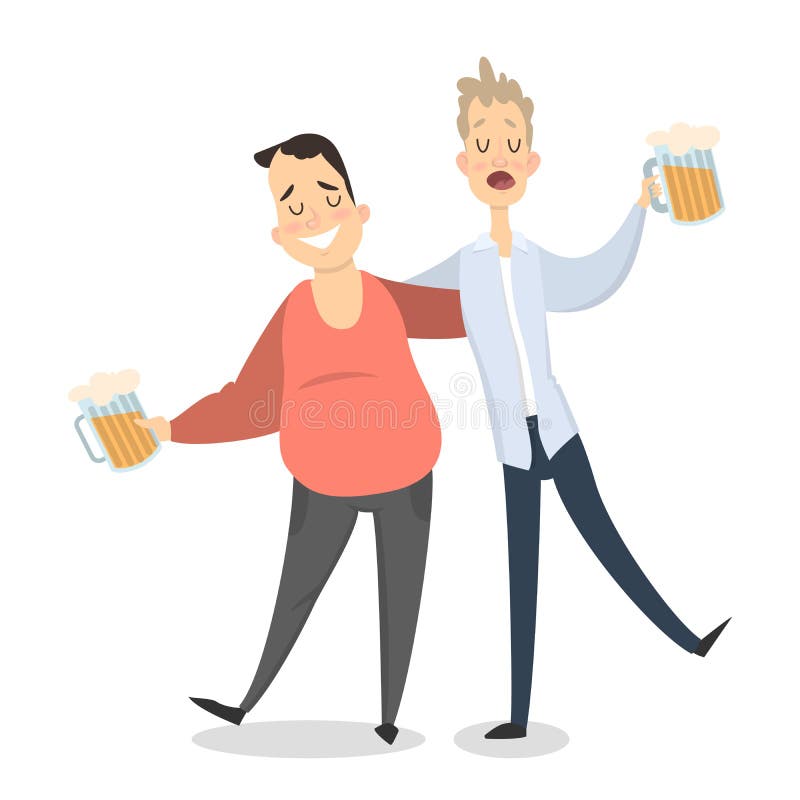 Man Drinking Beer Clipart