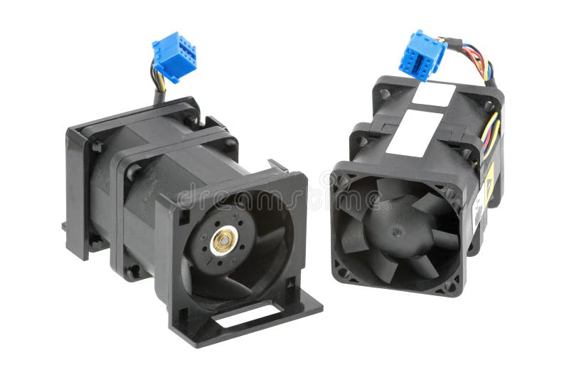 Two Dual-Rotor Fans stock photo. Image of internal, computing - 11545544