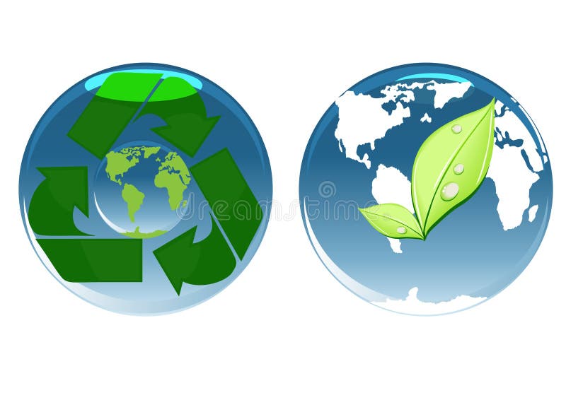 Two earths stock illustration. Illustration of geography - 12799318