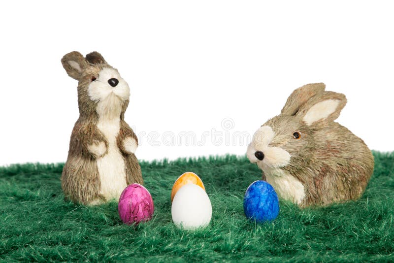Two Easter bunnies stock image. Image of little, bunny - 29513895