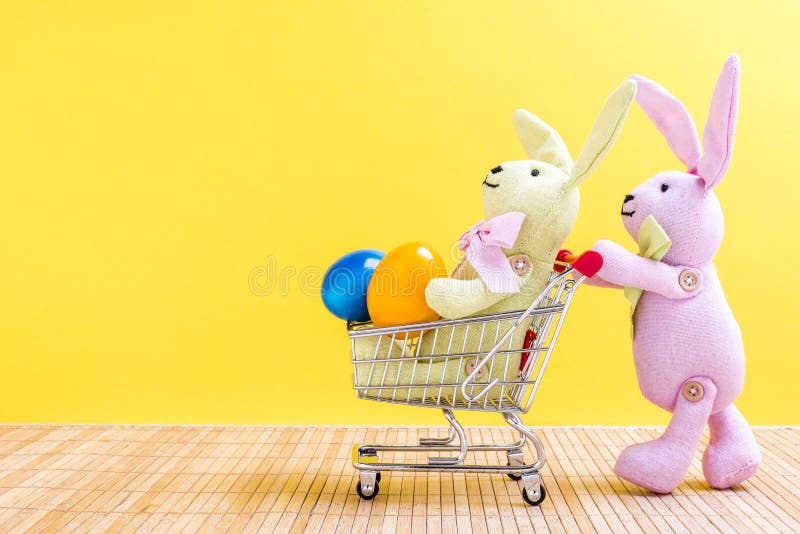 The easter cart stock photo. Image of pink, metal, especial - 4421826