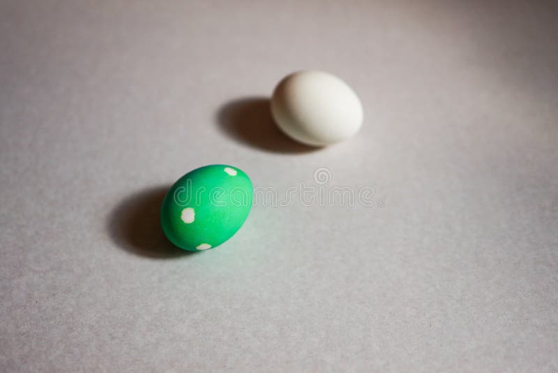 Two Easter Eggs with Distance in between Stock Photo - Image of easter ...