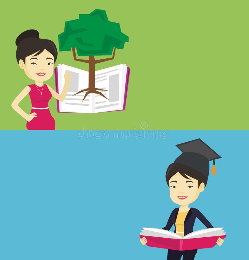 Two Educational Banners with Space for Text. Stock Vector ...