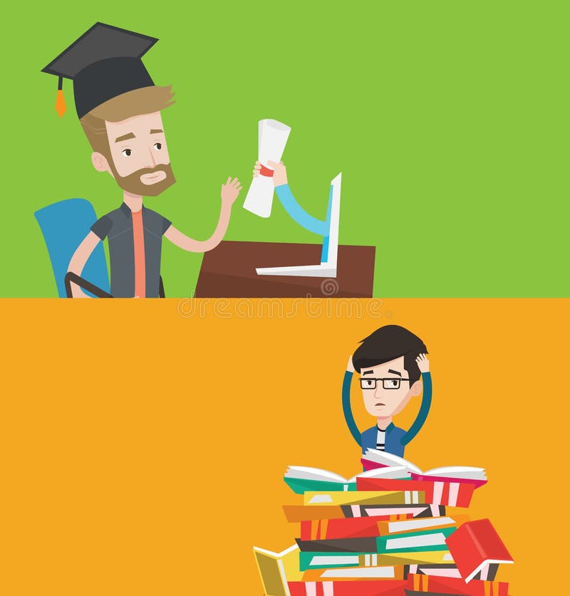 Two Educational Banners with Space for Text. Stock Vector ...