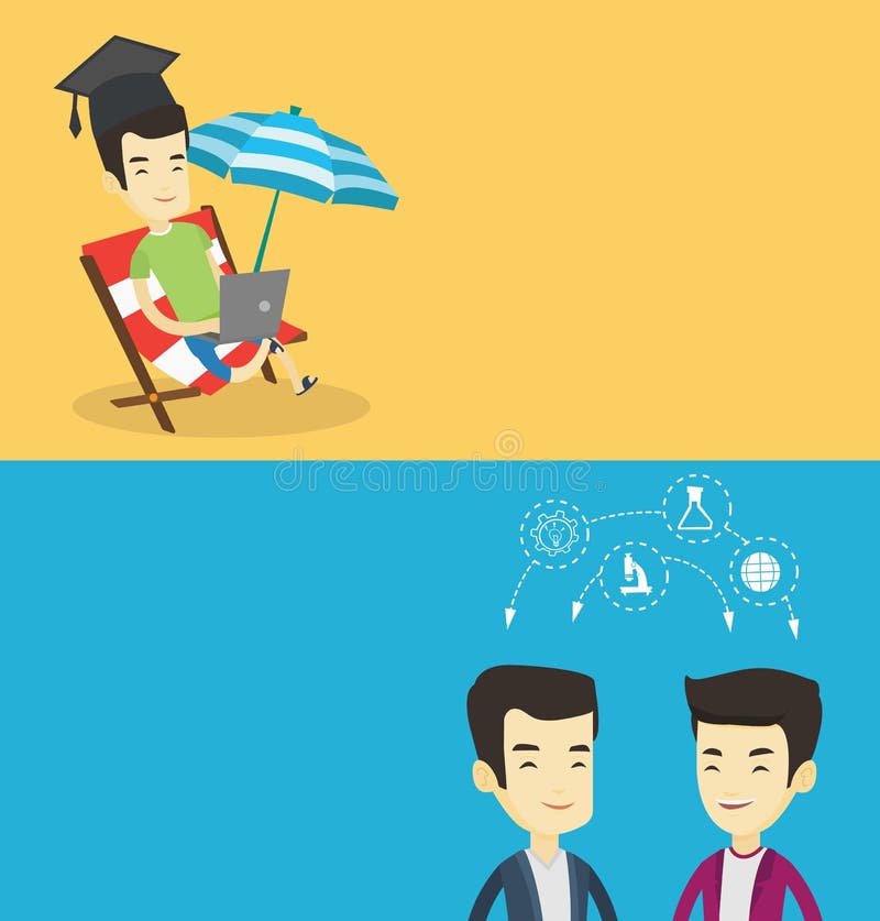 Two Educational Banners with Space for Text. Stock Vector ...