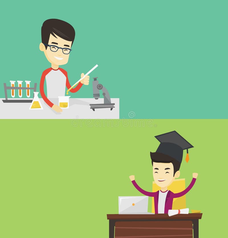 Two Educational Banners with Space for Text. Stock Vector ...