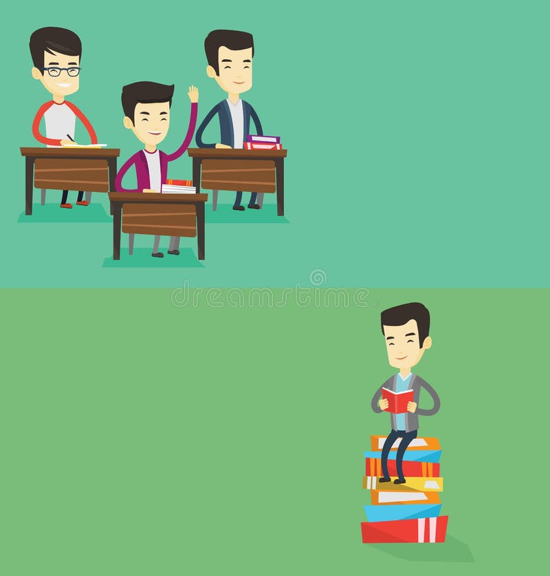 Two Educational Banners with Space for Text. Stock Vector ...