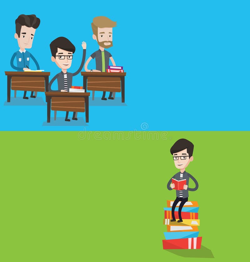 Two Educational Banners with Space for Text. Stock Vector ...