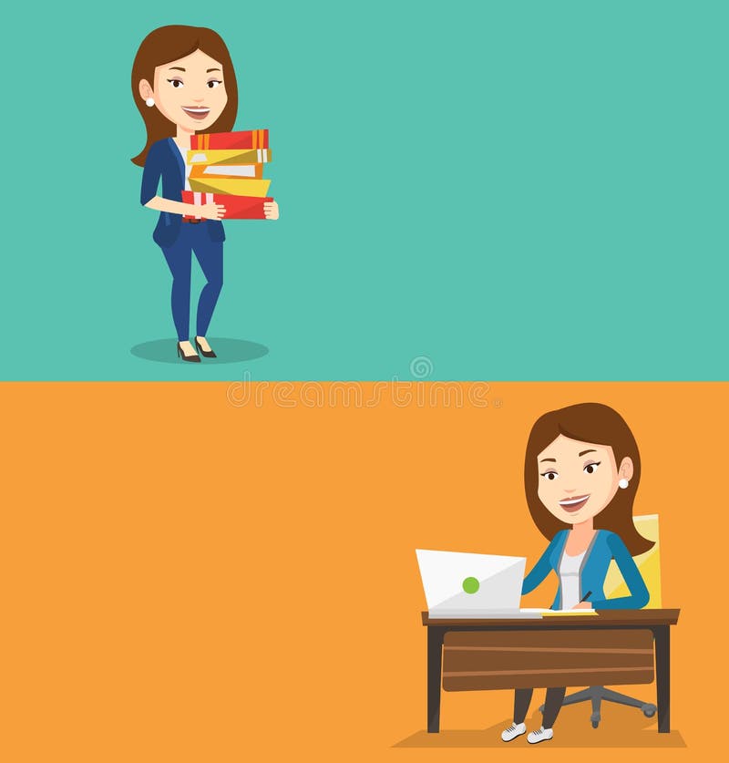 Two Educational Banners with Space for Text. Stock Vector ...