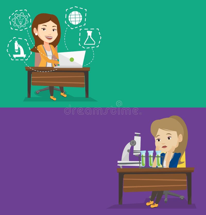 Two Educational Banners with Space for Text. Stock Vector ...