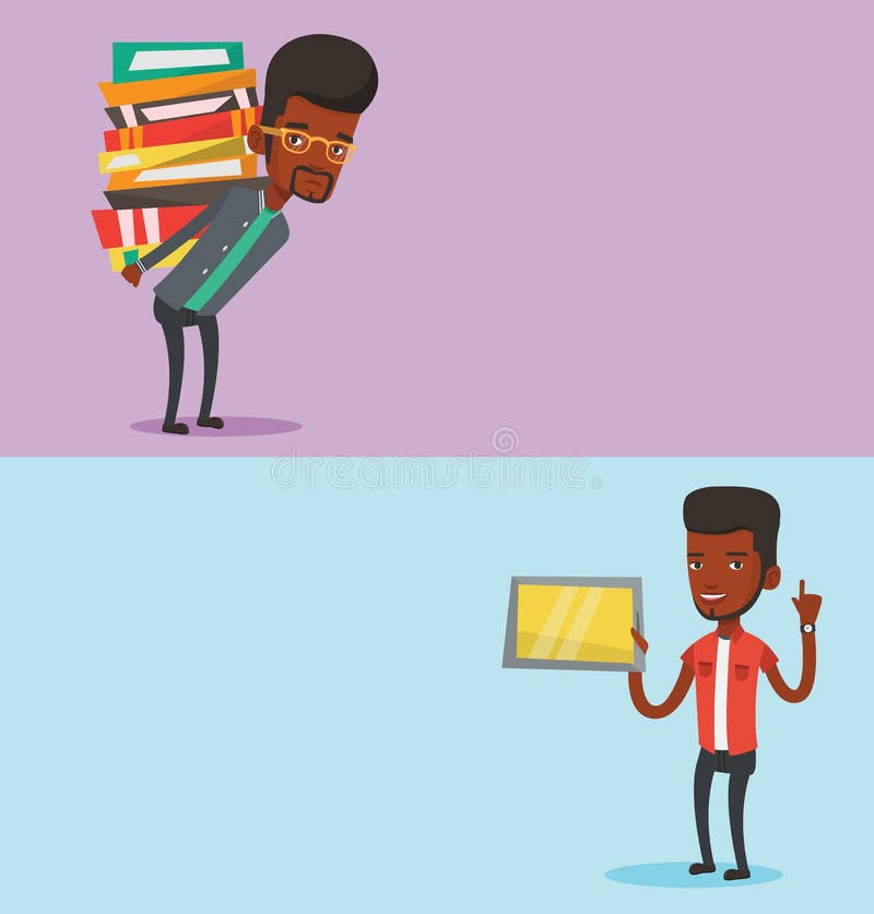 Two Educational Banners with Space for Text. Stock Vector ...